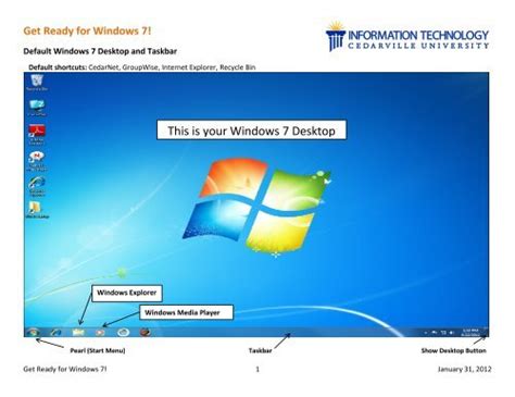 Default Windows 7 Desktop