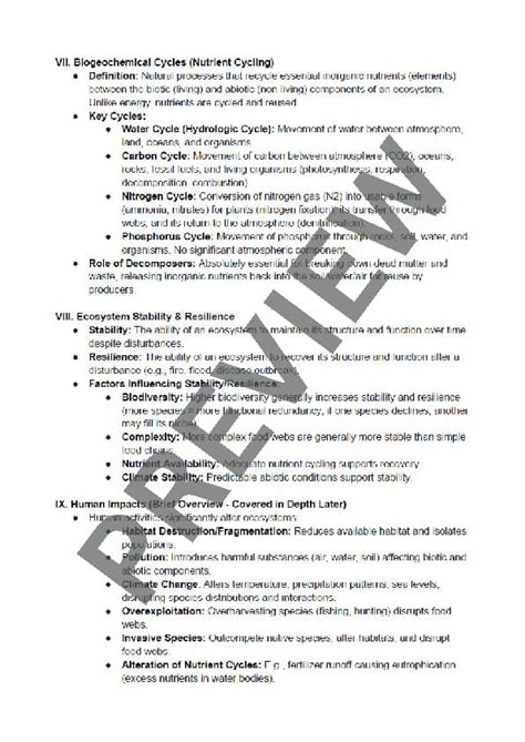 Ap Environmental Science Unit 1 Topic 1 1 Ecosystems Notes Slides