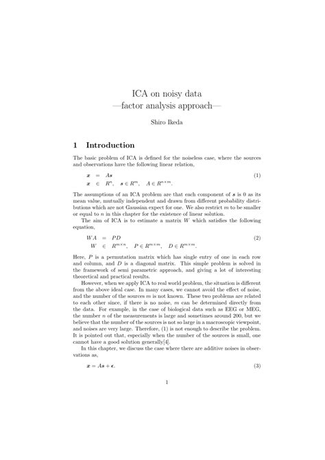 pdf ica on noisy data a factor analysis approach