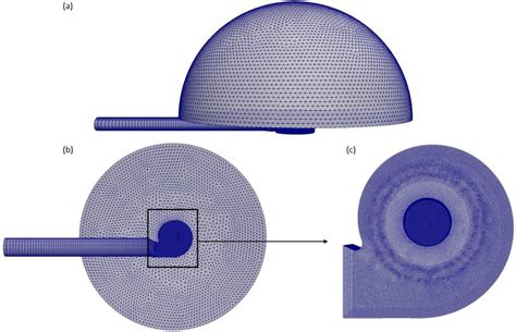 Views Of The Mesh Distribution A Front B Rear C Lateral