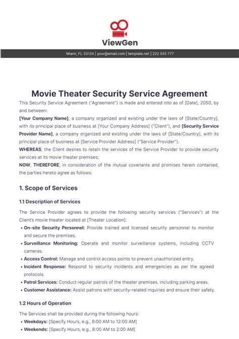 Free Security Agreement Templates Editable And Printable