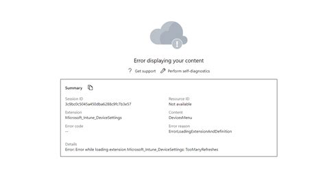 Error While Loading Extension Microsoft Intune Devicesettings Microsoft Community Hub
