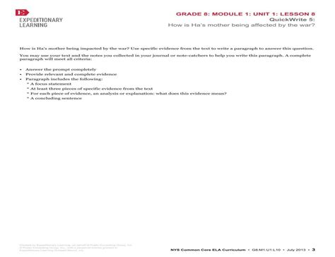 GRADE 8 MODULE 1 UNIT 1