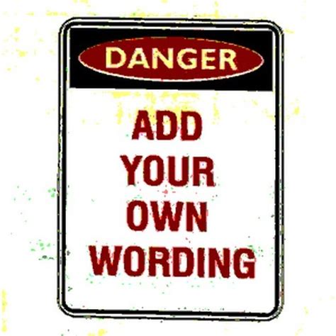 Signage D28pam Metal 450x600mm Danger Header Ptrait Sign B Protected