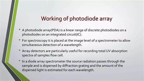 Detectors Used In Array Spectrophotometer Pptx