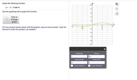 solved 10 8 graph the following function y 2 3 cos 4x