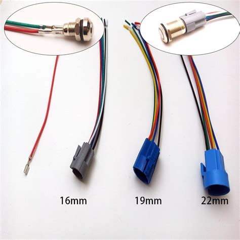 Led Light Momentary Push Button Switch Connector 12 16 19 22 Mm Switches Socket Plug Cable Quick