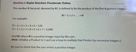 Solved Question Raptor Flowchart Pseudocode Python The Chegg