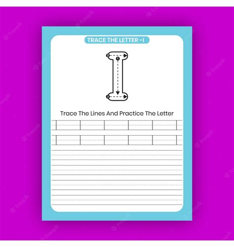 알파벳 추적 워크시트 프리미엄 벡터