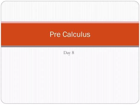 PPT Pre Calculus PowerPoint Presentation Free Download ID 3070691