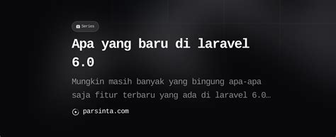Apa Yang Baru Di Laravel 60 Laravel User Interface