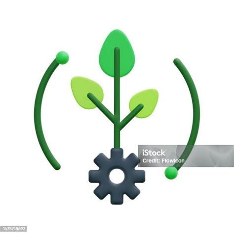 3d 기어 에코 시스템 아이콘 벡터입니다 3d 환경 관리 지구 환경 보호 지속 가능 생태 개념 흰색 배경에 격리 3d 아이콘 벡터 렌더링 그림입니다 0명에 대한 스톡 벡터