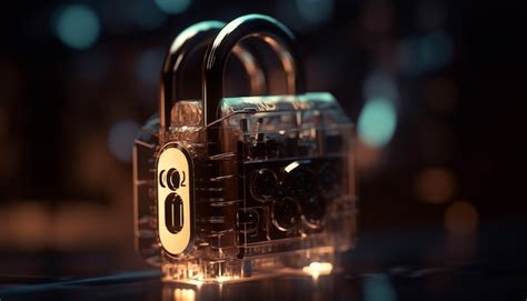 premium ai image secure data encryption unlocks network communication