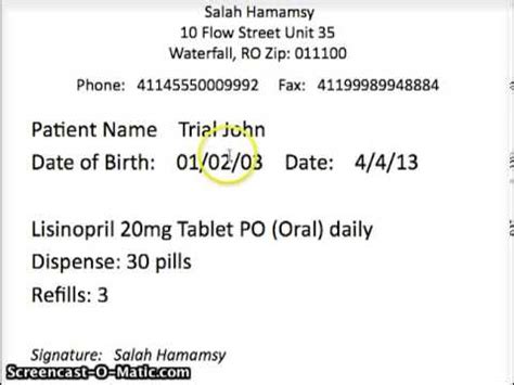 How To Write A Prescription