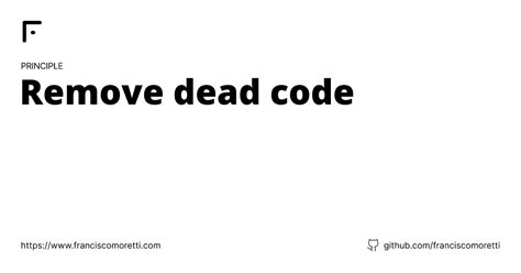 Remove Dead Code Code Tips 📚