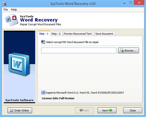 Word File Repair Software To Recover Corrupted DOC Files