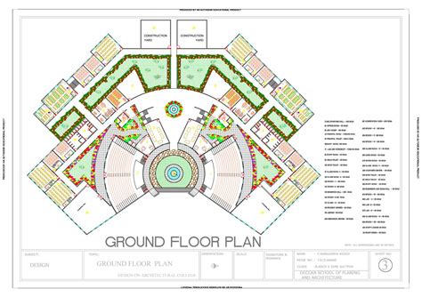 Architecture College Ground Floor Plan Layout