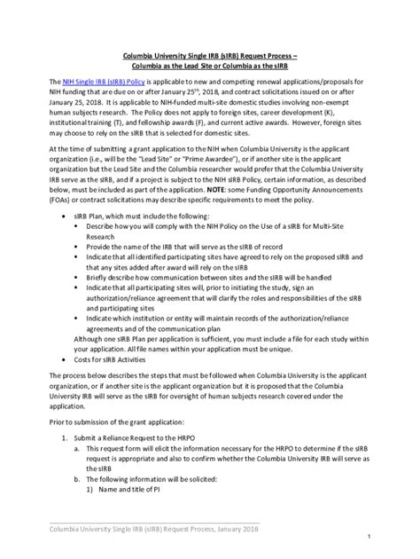 Sitesdefaultcolumbia University Single Irb Sirb Request