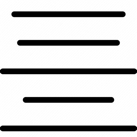 Align Alignment Center Centered Formatting Paragraph Text Icon