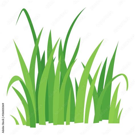 Grass Icon Cartoon Style Stock Vector Adobe Stock