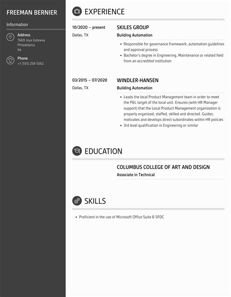 Building Automation Resume Samples Velvet Jobs