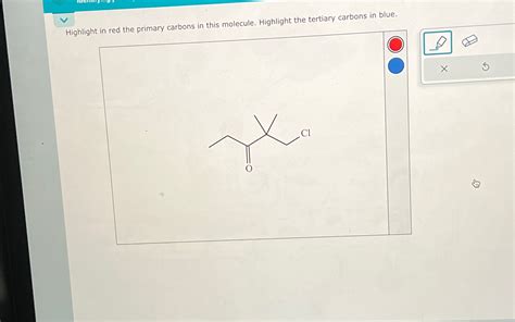 Solved Highlight In Red The Primary Carbons In This