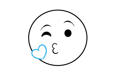 How To Draw Kissing Emoji Step By Step Characters Pop