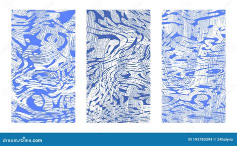 Blue Artistic Vertical Background Templates Abstract Fluid Vector Set