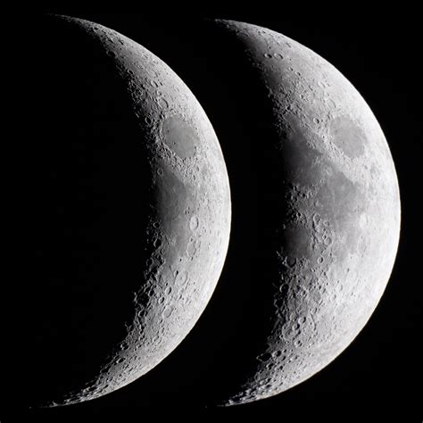 the moon in two consecutive days r telescopes