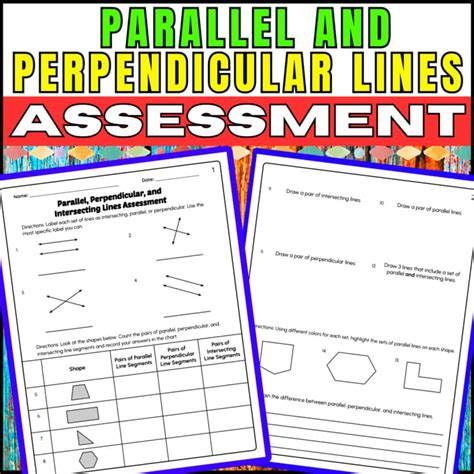 Parallel And Perpendicular Lines Test For 4th Grade By Brightbites