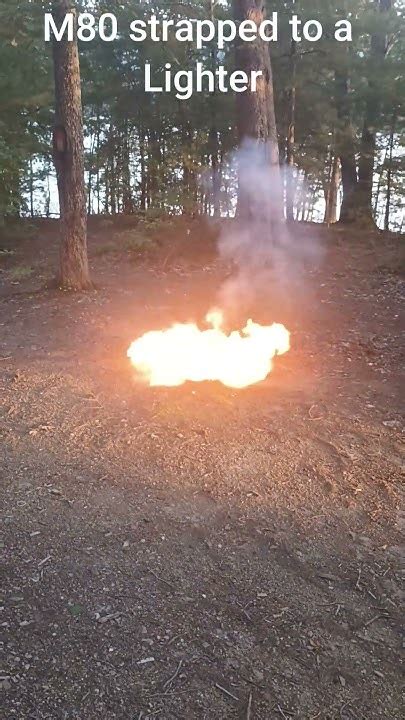 M80 Strapped To A Lighter Explosion Fire Fireworks M80 Youtube