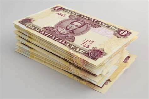 Stack Of Qatari 1 Riyal Notes Premium Ai Generated Image