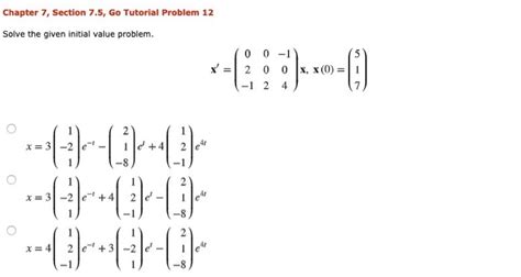 solved chapter 7 section 7 5 go tutorial problem 12 solve