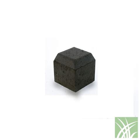 Charcoal Block Paving Kerb External Corner Kerb Ks 125mm X 127mm X 100mm Coventry Turf
