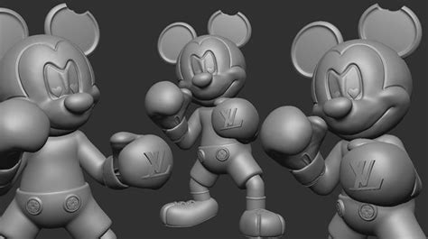 Boxing Mickey Mouse Louis Vuitton Version 3d Model 3d Printable Cgtrader
