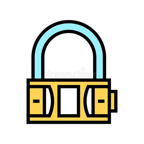 Lock Padlock Color Icon Vector Illustration Stock Illustration Illustration Of Safety Privacy