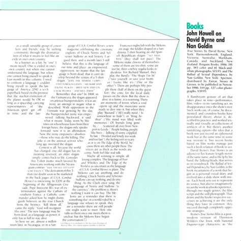 David Byrnes True Stories And Nan Goldins Ballad Of Sexual Dependency