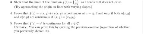 Solved Show That The Limit Of The Function F As A Chegg