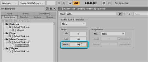 creating a game parameter