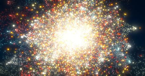 Abstract Glowing Energy Explosion Fiery Whirlwind Fireworks From Magic Particles Abstract