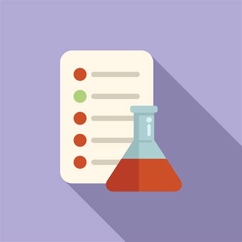Flask Test Result Icon Flat Vector Positive Lab 26608436 Vector Art At