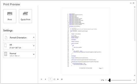 Printing In WPF Syntax Editor Control Syncfusion