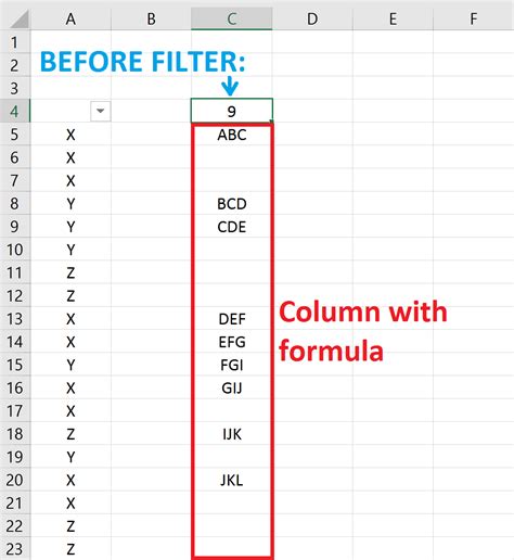 Excel Count Cells With Shown Data Ignores Hidden Values Stack