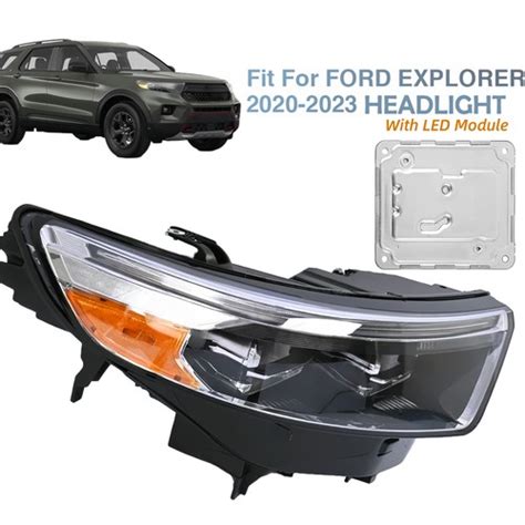 Fit Ford Explorer 2020 2023 Right Headlight Assembly Led Drl Module