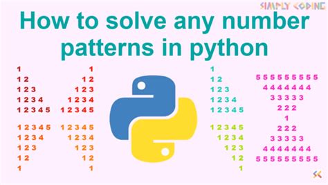 How To Solve Any Number Patterns In Python