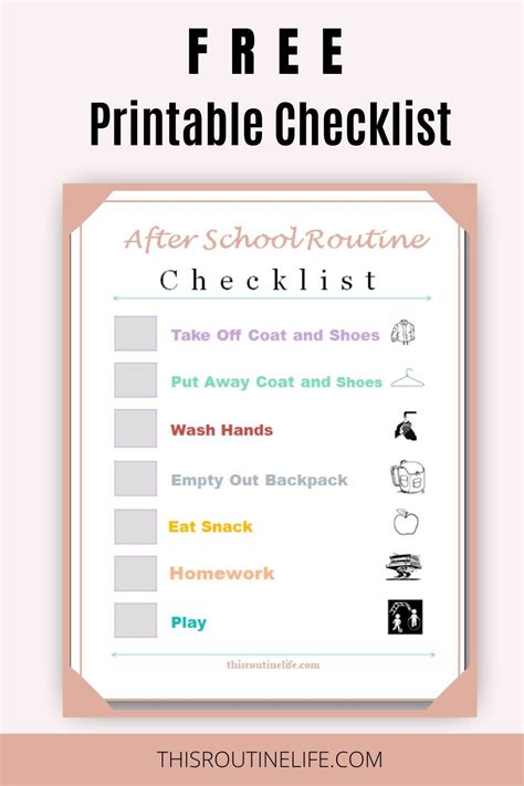 Free Printable Daily Schedule For After School Download Printable