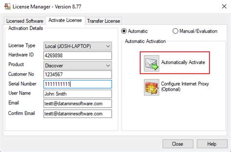 datamine discover kb how do i activate or upgrade my license