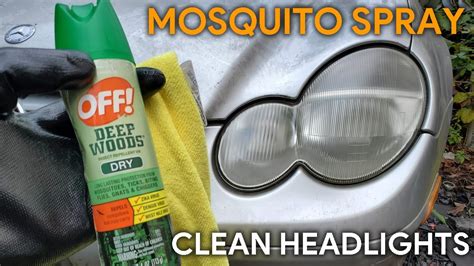 Clean Car Headlights Using Mosquito Spray Mercedes