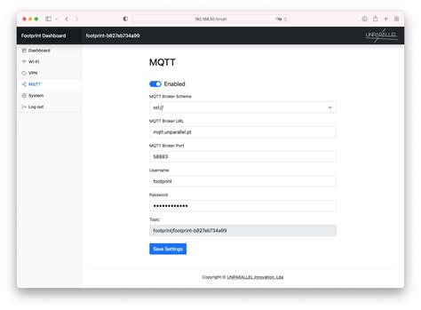 MQTT Footprint Documentation