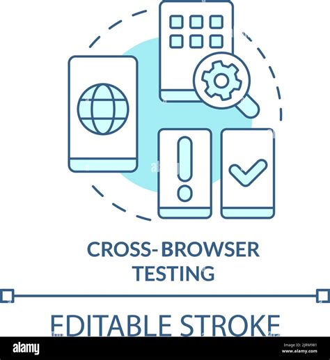 Cross Browser Testing Logo Stock Vector Images Alamy
